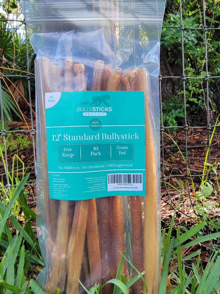 Bullysticks Organic: 12" Standard Bullystick (10 per bag low odor)