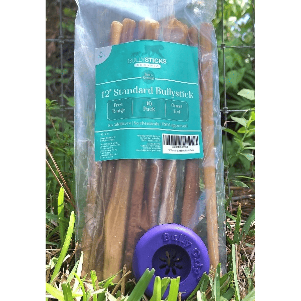 Bullysticks Organic: Bully Grip + 12" Standard Bullysticks (10 pack low ...