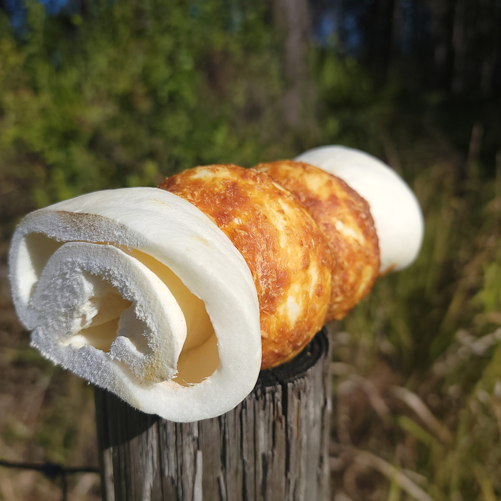Bullysticks Organic: Beef Cheek Roll 10"-12" Chicken Basted (4 per bag)